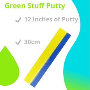 Morphi Labs Green Stuff Putty - 12 Inches - Epoxy Putty for Miniatures, Sculpting, and Modeling - Original Kneadatite Greenstuff Putty