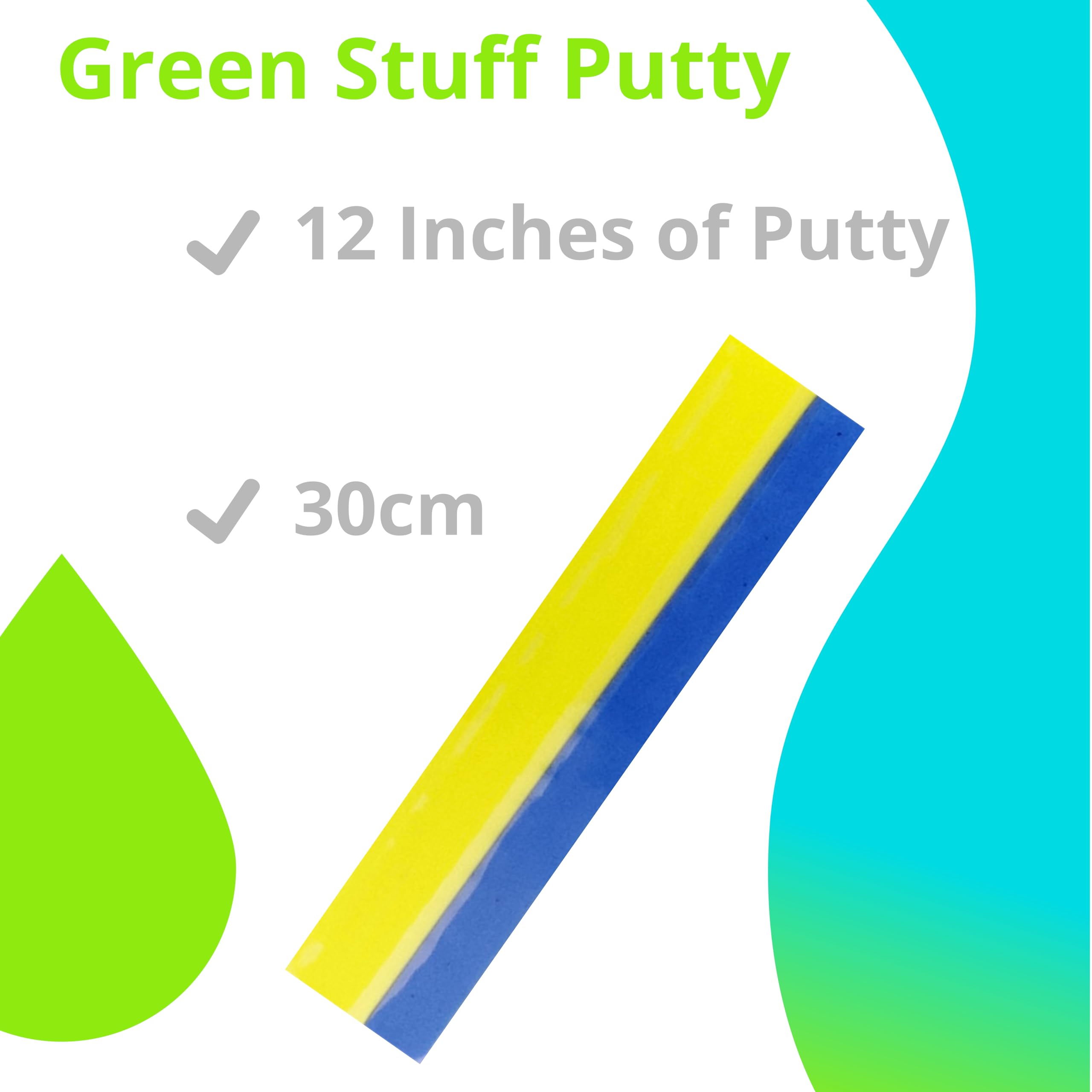 Morphi Labs Green Stuff Putty - 12 Inches - Epoxy Putty for Miniatures, Sculpting, and Modeling - Original Kneadatite Greenstuff Putty