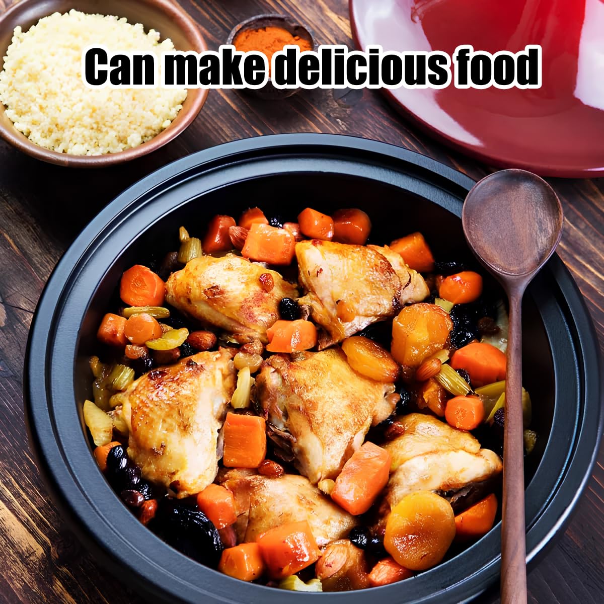 Xgxoz Ceramic Tagine Cooking Pot Cookware with Ceramic Lid, Finest Cookware Enameled Cooking Pot