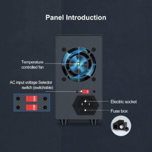 DC Power Supply Variable, Bench Power Supply with Precise Voltage & Current Setting Button, Variable Power Supply with Output Button, USB Fast Charging Port, OCP Short Circuit Alarm (30V 10A Black)