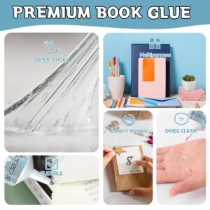 Book Glue, 110ml Flexible Book Binding Glue, Dries Clear Bookbinding Glue, Strong Book Glue Binding Repair, Paper Glue for Bookbinding and Book Repair, Scrapbooking, Paper Crafts, Collages