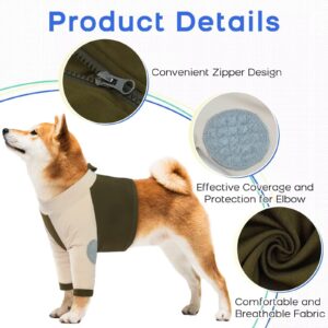 MIGOHI Dog Suit for Surgery Recovery,Dog Recovery Sleeve Front Leg,Recovery Suit for Male and Female,Dog Sleeve to Prevent Licking,Dog Leg Sleeve Medium Size Dog,Army-Green,M