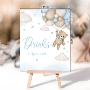 4PCS Bear Table Sign Centerpieces for We Can Bearly Wait Baby Shower Decorations Bear Birthday Decorations Party Supplies(8x10in)