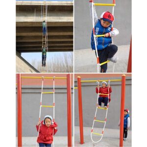 Ladders,Window Ladder Fire Escape 2-6 Story Homes Emergency Climbing Rope Ladders for Indoor or Outdoor Play Set Tree House Playground Rope Ladder/12M/39.4Ft