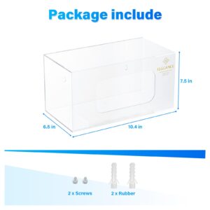 ELEGANCE Trash Bag Holder Dispenser,Clear Acrylic Wall Mounted Garbage Bag Dispenser for Kitchen Cabinets and Under Sink Storage