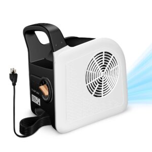 huilynsen air mover blower fan - floor drying fan for cooling, drying and exhausting at home, garage, shop, 3 speeds portable utility fan, 2 ac outlets and circuit breaker with reset