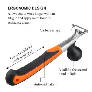 Premium Ergonomic Carbide Scraper,2-1/2",Scraper Tool for Removing Varnish, Paint, Glue, Resin, Dry Glaze, Stains, Putty, Scratch