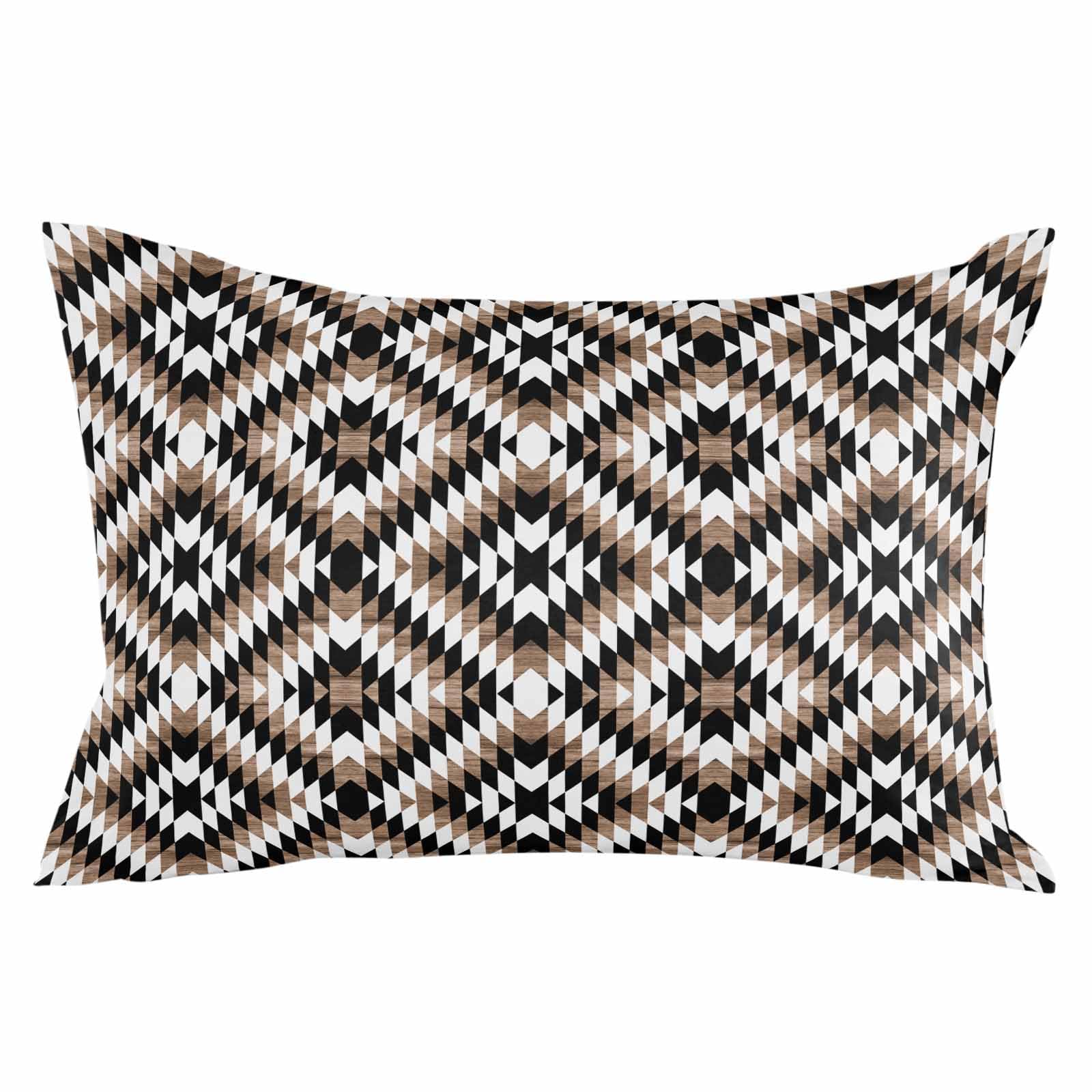 Brown Black Outdoor Pillow Cover 12x20 Inch Cushion Sham Case, Waterproof Decorative Lumbar Throw Pillowcase for Outside Garden Patio Porch Couch Chair Tent Moroccan Southwestern Aztec Abstract Boho