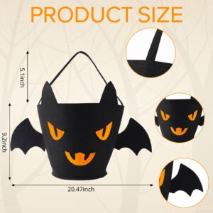 FUSHENMU Halloween Bat Treat Or Treat Bag bucket Candy Tote Bag Basket for Halloween Trick Or Treat Party Favor Supply