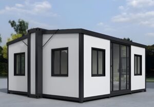 generic luxury 2-room prefab house: bath, kitchen for foldable tiny homes, container house explore our premium collection for backyard living & sustainable solutions, white, kn-n84