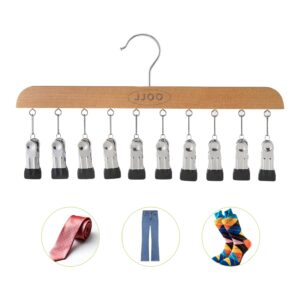 legging organizer for closet hanging, pants hangers with clips holds up to 10 leggings, space saving & 360 rotaing desin, great for jeans, hats, shorts, socks (1pack)