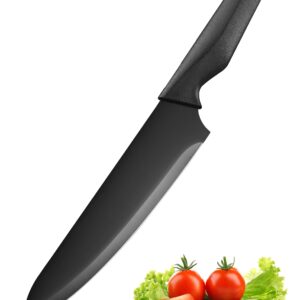 syvio Kitchen Utility Knife, 8 Inch Pro Kitchen Knife, High Carbon Stainless Steel Chef's Knives with Ergonomic Handle, Black