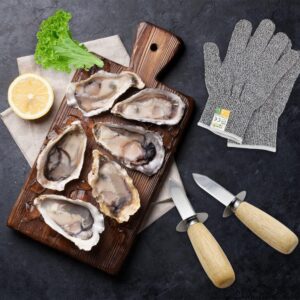 liuweihui 2024 Newest Oyster Knife Shucker Set, Oyster Opener Tool, Oyster Shucking Clamp Seafood Tools，1 oyster knife， (1#), medium size