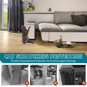 Climbing Cat Scratcher Mat Trimmable Cat Scratching Post Carpet 78.7’’x15.8’’ Self Adhesive Carpet Mat Pad Replacement for Cat Tree Shelves Post Couch Wall Furniture Steps DIY Protector (Cream White)