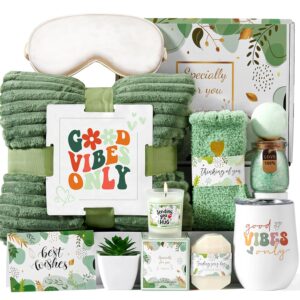 self care gifts for women get well soon gifts basket,relaxing spa gifts basket care package with tumbler and blanket thinking of you gifts for mom wife sister best friends