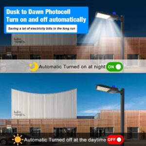 LED Parking Lot Light, 300W, 42,000LM 5000K Shoebox Light with Dusk to Dawn Photocell,Adjustable Arm Mount, IP66 Waterproof, Commercial LED Area Security Light for Parking Lot,Roadway,2PACK