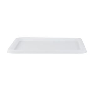 Restaurantware-LID ONLY: Met Lux Food Container Lid, 1 Square Lid For Storage Container - Containers Sold Separately, With Pull-Corner Tab, White Plastic Lid, Dishwashable, Freezable