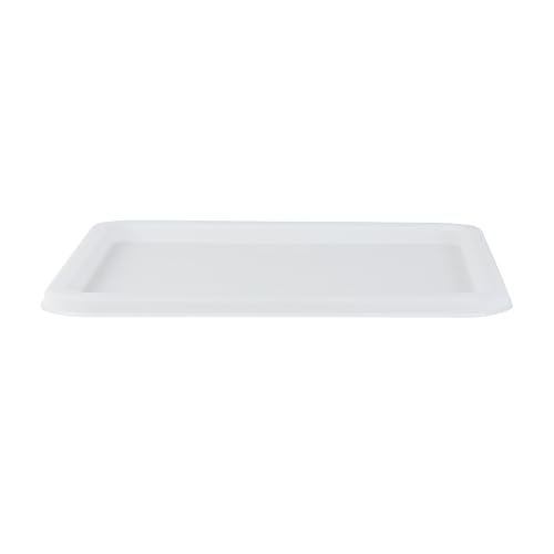 Restaurantware-LID ONLY: Met Lux Food Container Lid, 1 Square Lid For Storage Container - Containers Sold Separately, With Pull-Corner Tab, White Plastic Lid, Dishwashable, Freezable