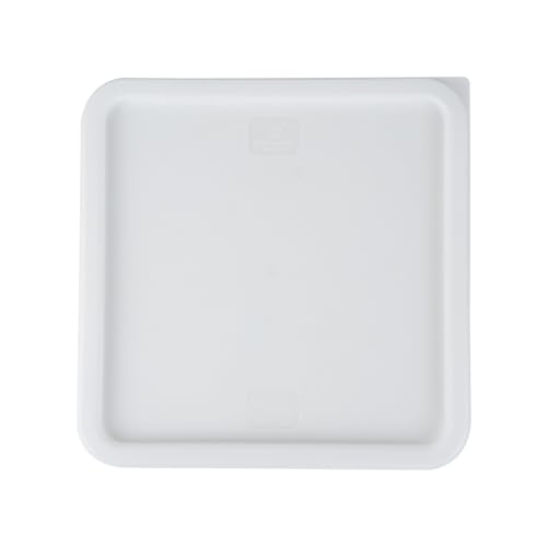 Restaurantware-LID ONLY: Met Lux Food Container Lid, 1 Square Lid For Storage Container - Containers Sold Separately, With Pull-Corner Tab, White Plastic Lid, Dishwashable, Freezable