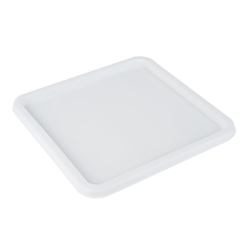 Restaurantware-LID ONLY: Met Lux Food Container Lid, 1 Square Lid For Storage Container - Containers Sold Separately, With Pull-Corner Tab, White Plastic Lid, Dishwashable, Freezable