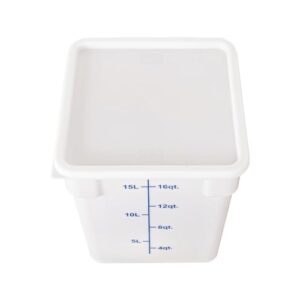 Restaurantware-LID ONLY: Met Lux Food Container Lid, 1 Square Lid For Storage Container - Containers Sold Separately, With Pull-Corner Tab, White Plastic Lid, Dishwashable, Freezable