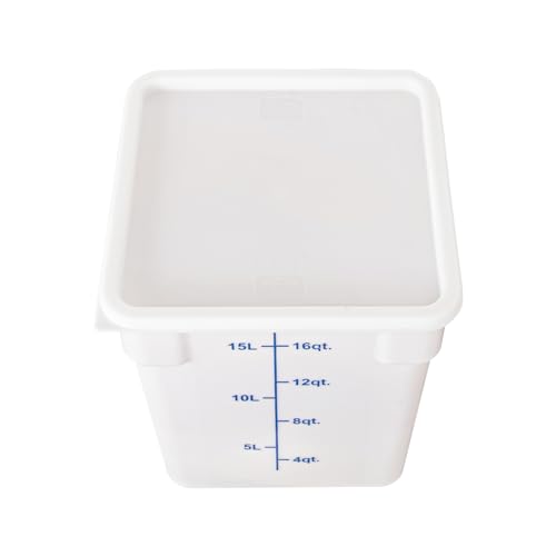 Restaurantware-LID ONLY: Met Lux Food Container Lid, 1 Square Lid For Storage Container - Containers Sold Separately, With Pull-Corner Tab, White Plastic Lid, Dishwashable, Freezable