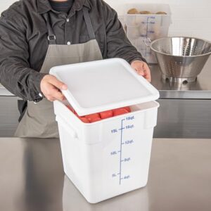 Restaurantware-LID ONLY: Met Lux Food Container Lid, 1 Square Lid For Storage Container - Containers Sold Separately, With Pull-Corner Tab, White Plastic Lid, Dishwashable, Freezable