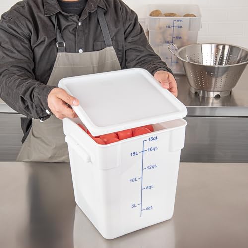 Restaurantware-LID ONLY: Met Lux Food Container Lid, 1 Square Lid For Storage Container - Containers Sold Separately, With Pull-Corner Tab, White Plastic Lid, Dishwashable, Freezable