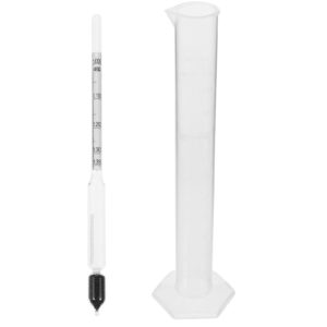 mobestech hydrometer alco-hol meter kit: hydrometer alco-hol tester alco-hol hydrometer for li-quor proofing distilling 0-35+