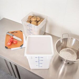 Restaurantware-LID ONLY: Met Lux Food Container Lid, 1 Square Lid For Storage Container - Containers Sold Separately, With Pull-Corner Tab, White Plastic Lid, Dishwashable, Freezable