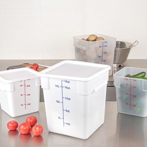 Restaurantware-LID ONLY: Met Lux Food Container Lid, 1 Square Lid For Storage Container - Containers Sold Separately, With Pull-Corner Tab, White Plastic Lid, Dishwashable, Freezable