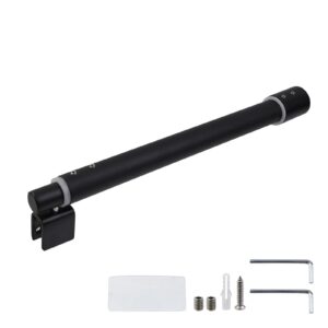 utalind 1pcs wall-to-glass support arm for 5/16" to 1/2 "(8-12mm) thick glass sliding door support bar for kitchen glass doors, bathtubs, with screws, black