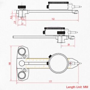 TOOLCOOL Table Saw Alignment Gauge Calibrator Dial Indicator Thin Rip Jig Table Saw Jig Guide Woodworking Tool Table Saw Accessories for Repeat Narrow Strip Cuts