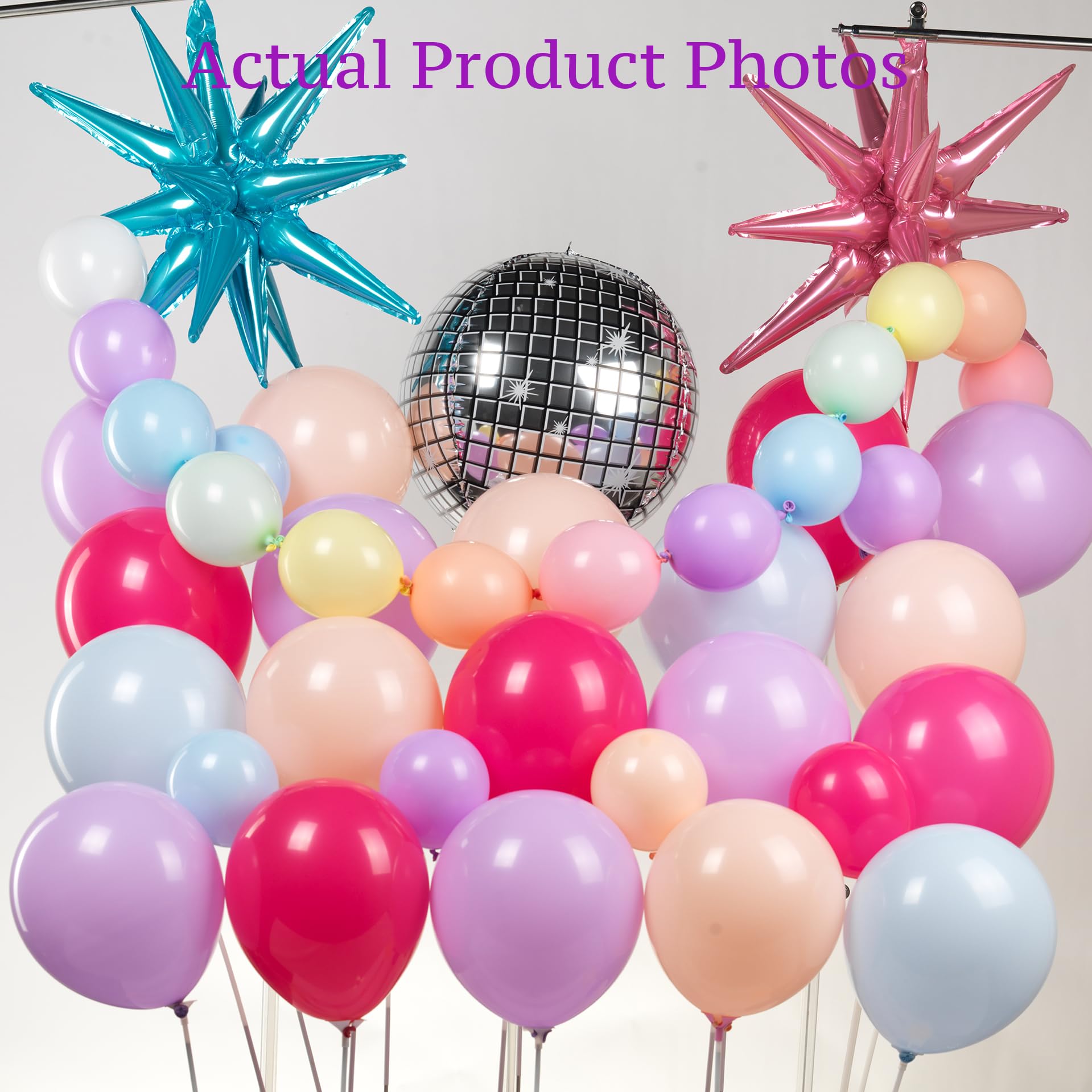 189Pcs Pink Purple Balloon Garland In My Teenage Era Princess Birthday Decorations Disco Ball Balloons For Music Themed backdrop,Friendship Bracelet Banner, Baby Shower,Bridal，Bachelorette Party