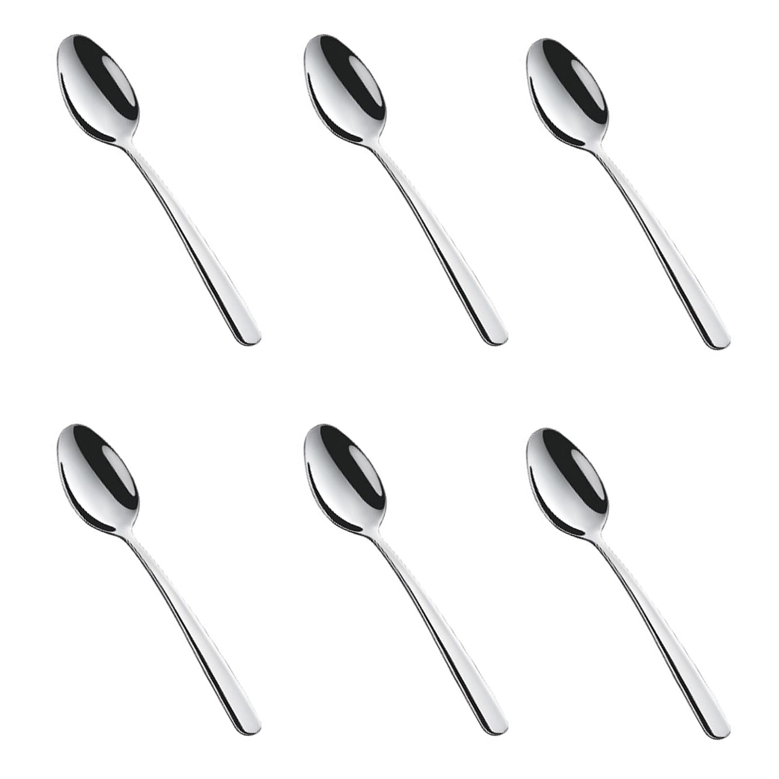 ZDFQly 4.7" Coffee Spoon Set, 6-Piece Espresso Spoons 304 Stainless Steel Mini Spoons for Dessert Appetizer, Mirror Polished, Dishwasher Safe