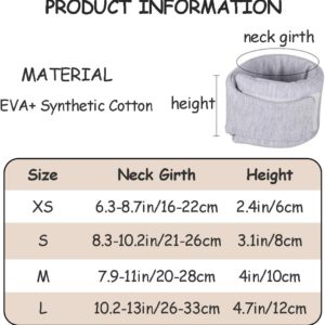 Generic Cat Neck Brace Elizabethan Collar for Pet After Surgery Recovery Adjustable Breathable Neck Cervical Cone for Small Medium Dogs Puppies Kittens with Spinal IVDD Issues (Pink-XS) (Grey-S)