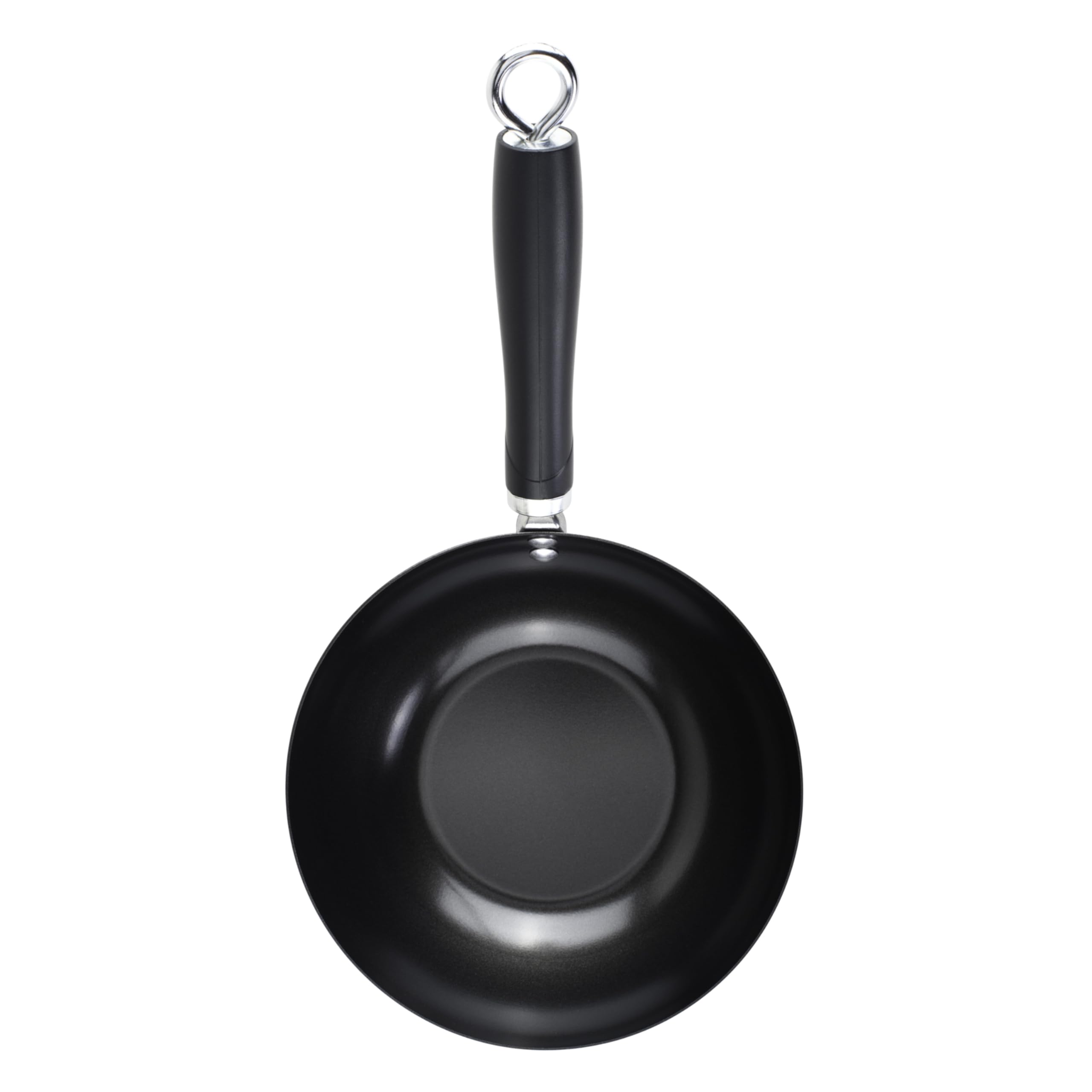 GoodCook Everyday Nonstick Wok, 8-Inch, Black, Carbon Steel Small Wok, High Wall Construction, Flat Base, Ergonomic Flame Guard Handle, Non-Stick Wok Pan for Stir Fry and Sautéing