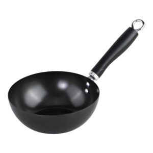 GoodCook Everyday Nonstick Wok, 8-Inch, Black, Carbon Steel Small Wok, High Wall Construction, Flat Base, Ergonomic Flame Guard Handle, Non-Stick Wok Pan for Stir Fry and Sautéing