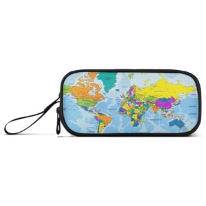 chifigno world map pencil case box, large pen case, large pencil boxes, pencil pouch for kids