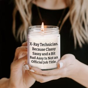 X-Ray Tech Gifts for Women | X-Ray Technician Vanilla Candle | Funny X-Ray Tech Gift | Sassy X Ray Tech Gift | Gifts for X-Ray Tech Mom | Mother's Day Unique Gifts