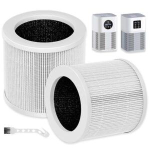 2 pack a1 replacement filter compatible with vewior air pu-rifier hqkj-80,hqsc-50,koios hqkj-50 air purifier,ameifu ap01w,true hepa air cleaner filter for a1 air pu-rifier