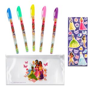 Disney Princess School Supplies Set - Disney Princess Stationery Bundle Includes Disney Princess Molded Pencil Case, Pencils, Stickers, More | Disney Princess School Supplies