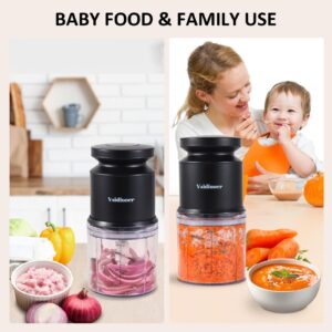 Mini Food Processor 600ML, Meat Grinder 400W, Small Food Processor Mini with 4 Stainless Blades, Electric Food Chopper Suitable for Meat, Vegetables, Fruits, Nuts