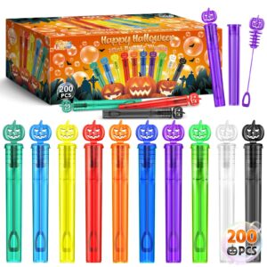 springflower 200 pcs halloween mini bubble wands, halloween party favor for kids trick or treating, halloween goodie bag fillers, school classroom rewards, halloween toys gifts for kids