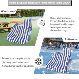 Sobana Kids Water Table Cover for Step 2 Pump & Splash Discovery Pond Water Table,Waterproof Dust Proof Anti-UV Outdoor Kids Water Sensory Table Pool Cover(Cover only,Blue)