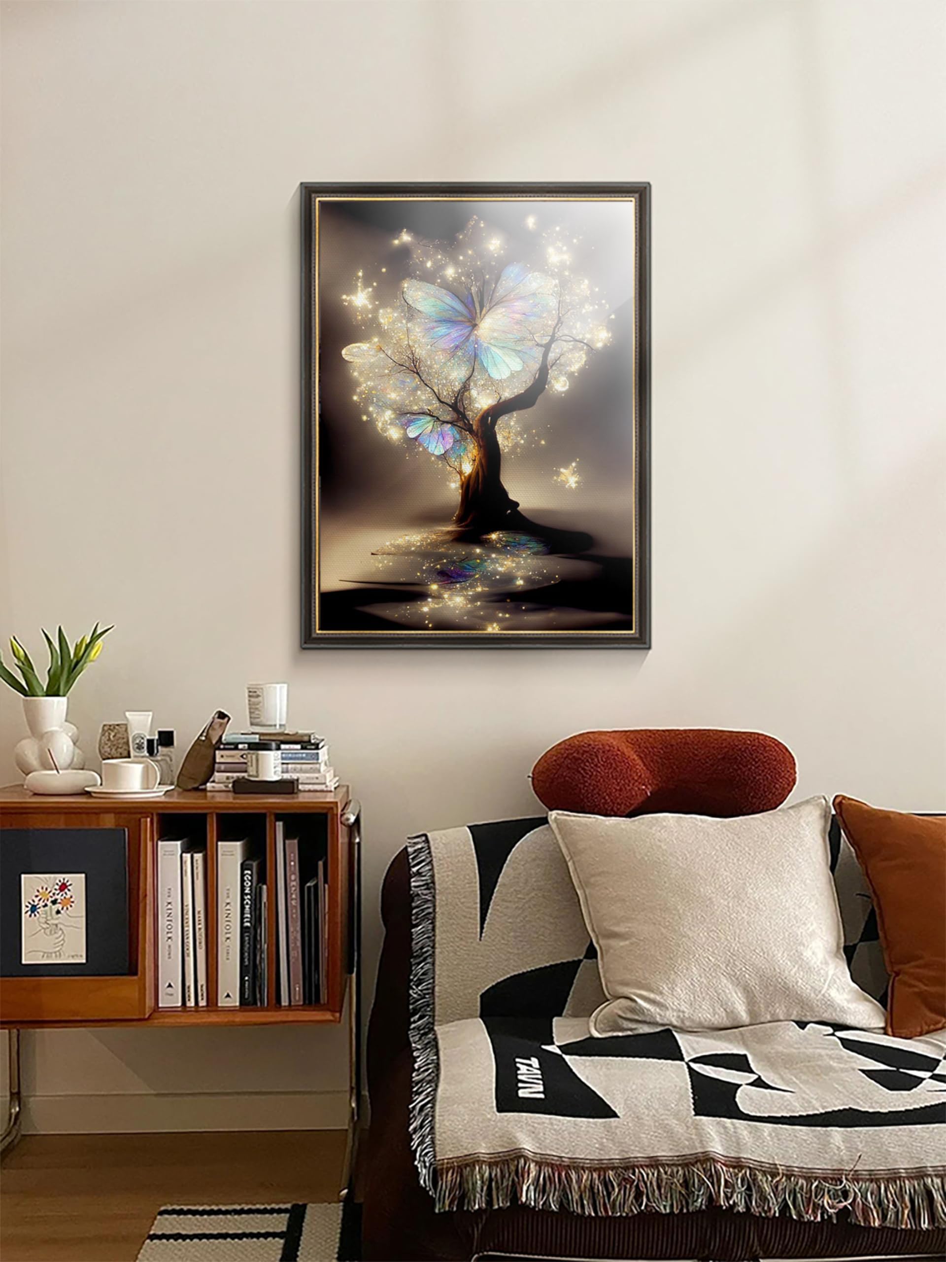 AIBOERL Diamond Art Kits for Adults,Glitter Tree 5D Diamond Painting Kits for Adults,Diamond Painting Diamond Art with Full Drill Diamond Dots DIY Gem Crafts Kits for Home Decor Gift-12x16in