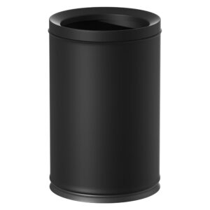 yojia 9l/2.4gal black bathroom trash can,double lyers metal waste basket, blackgarbage can for bathroom, living room, kitchen, office,bank, near desk(black 9l)