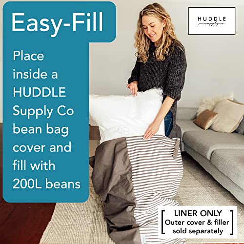 Huddle Supply Co Bean Bag Liner for Large Designer Stuffie Seat Bean Bag Cover