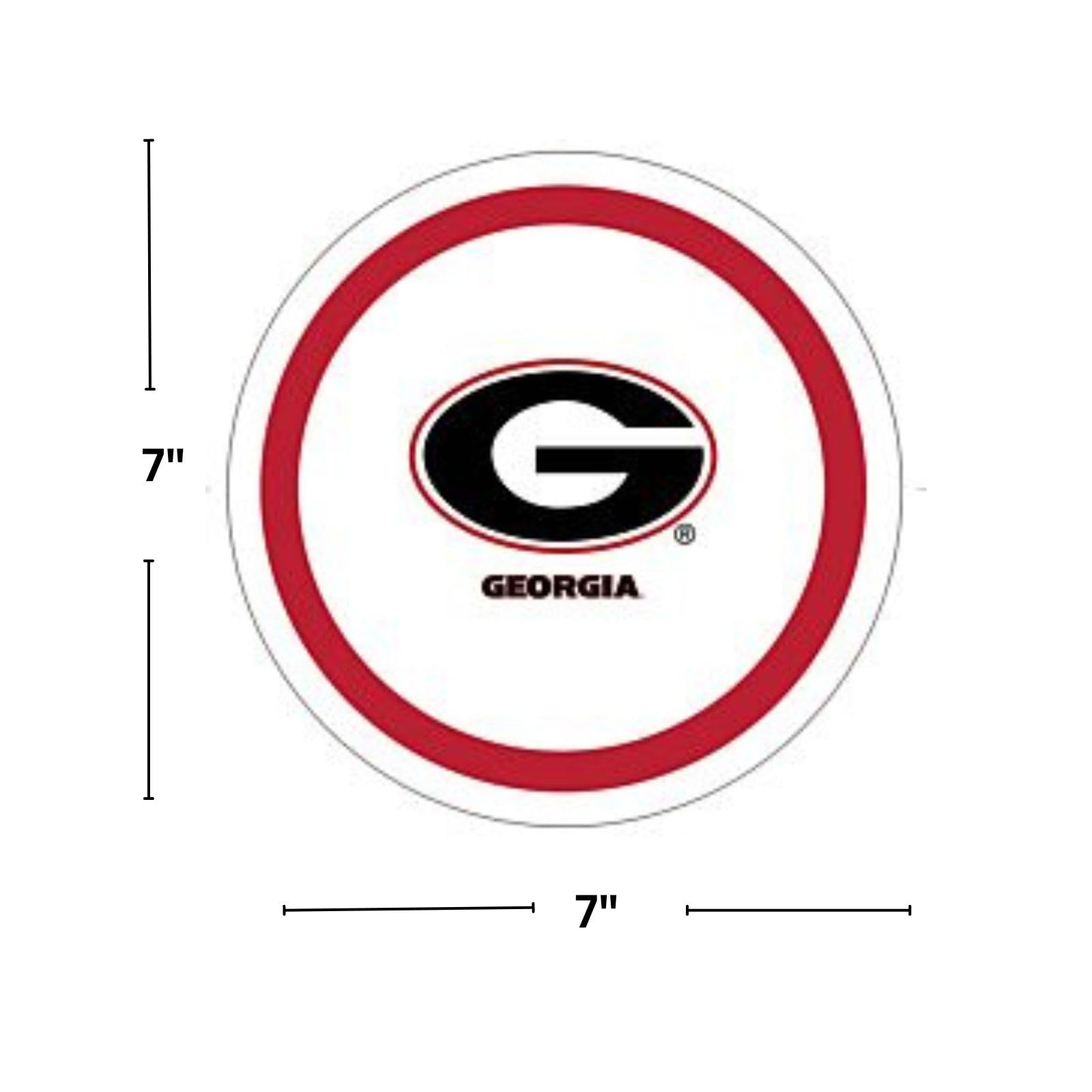 Georgia Bulldog Party Supplies 76 Pcs Complete University Set:Disposable Paper 9" Luncheon Plates,7" Dessert Plates,Large Napkins,20oz Plastic Cups. Bulk for 16 Guests.Tailgate,Football,Graduation