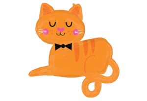 adorable orange tabby cat jumbo 31" foil party balloon